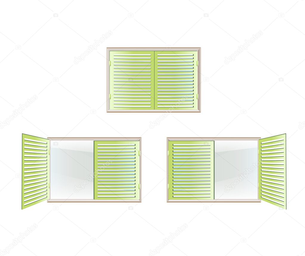Set of windows over white background. Vector design. Stock Vector by ...