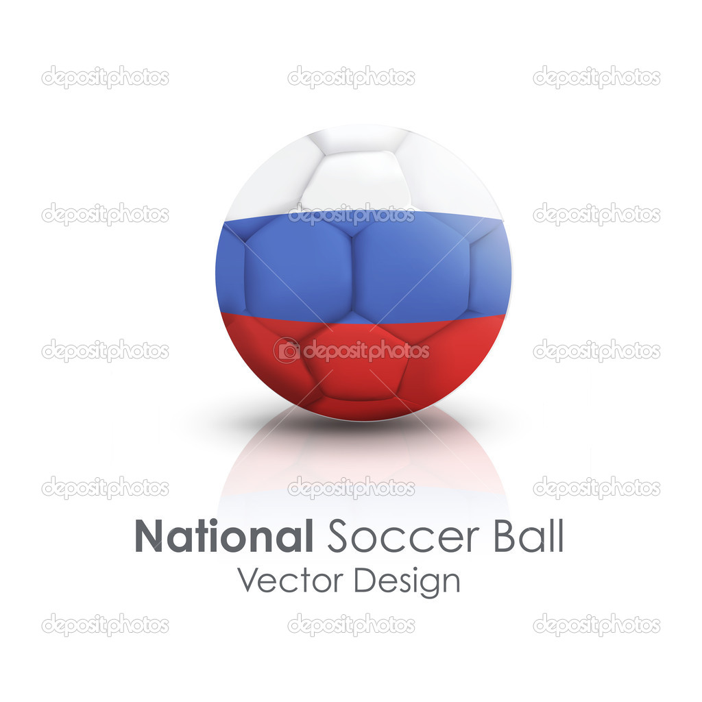 Soccer ball of Russia over white background Stock Vector Image by ...