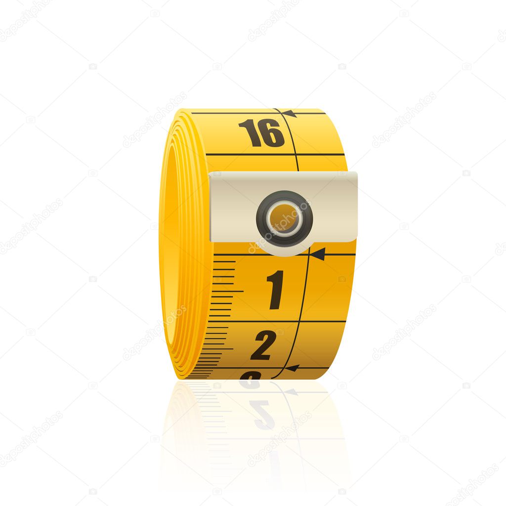 Tape measure over isolated white background Stock Vector by ...