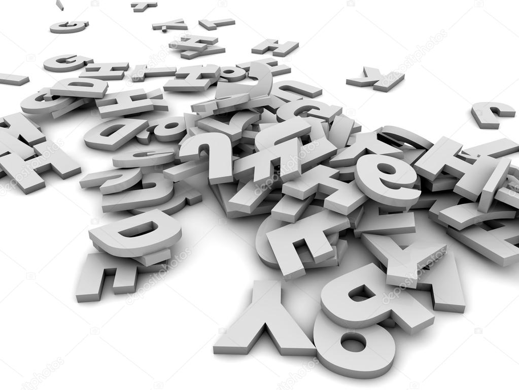 3d scattered letters — Stock Photo © mik38 #19717391