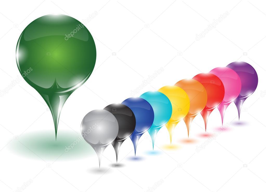 Colorful pins Stock Vector Image by ©Seby87 #39347079