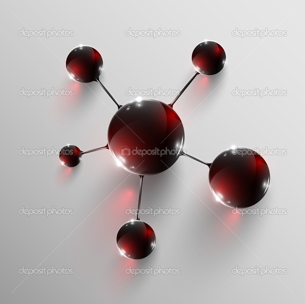 Realistic molecule design Stock Vector Image by ©Seby87 #39349199