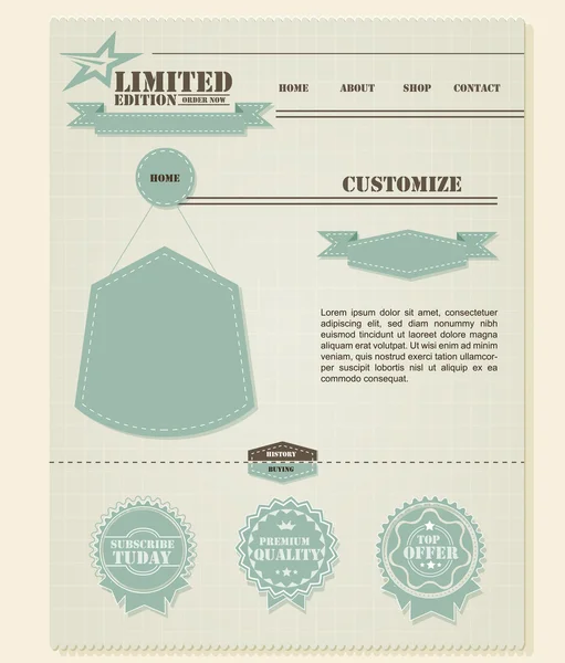 73,998 Retro website template Vector Images, Retro website template ...