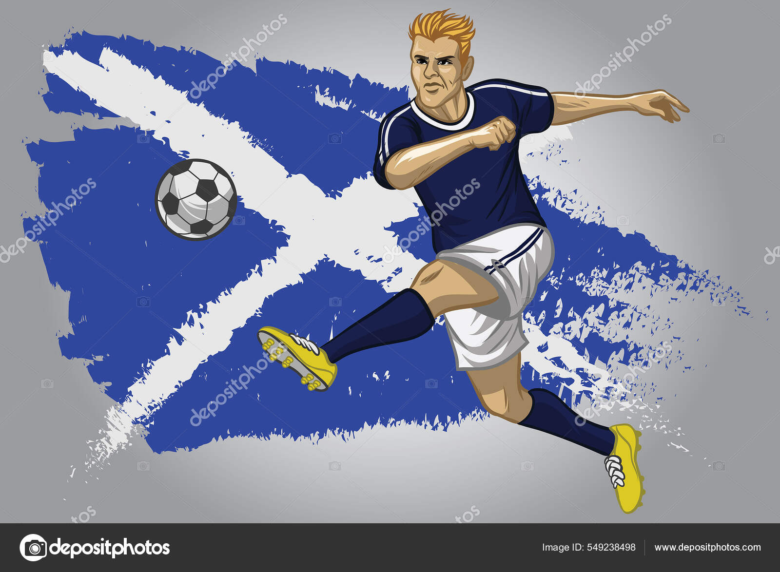 Scotland Soccer Player Flag Background Stock Vector Image by ©bazzier ...