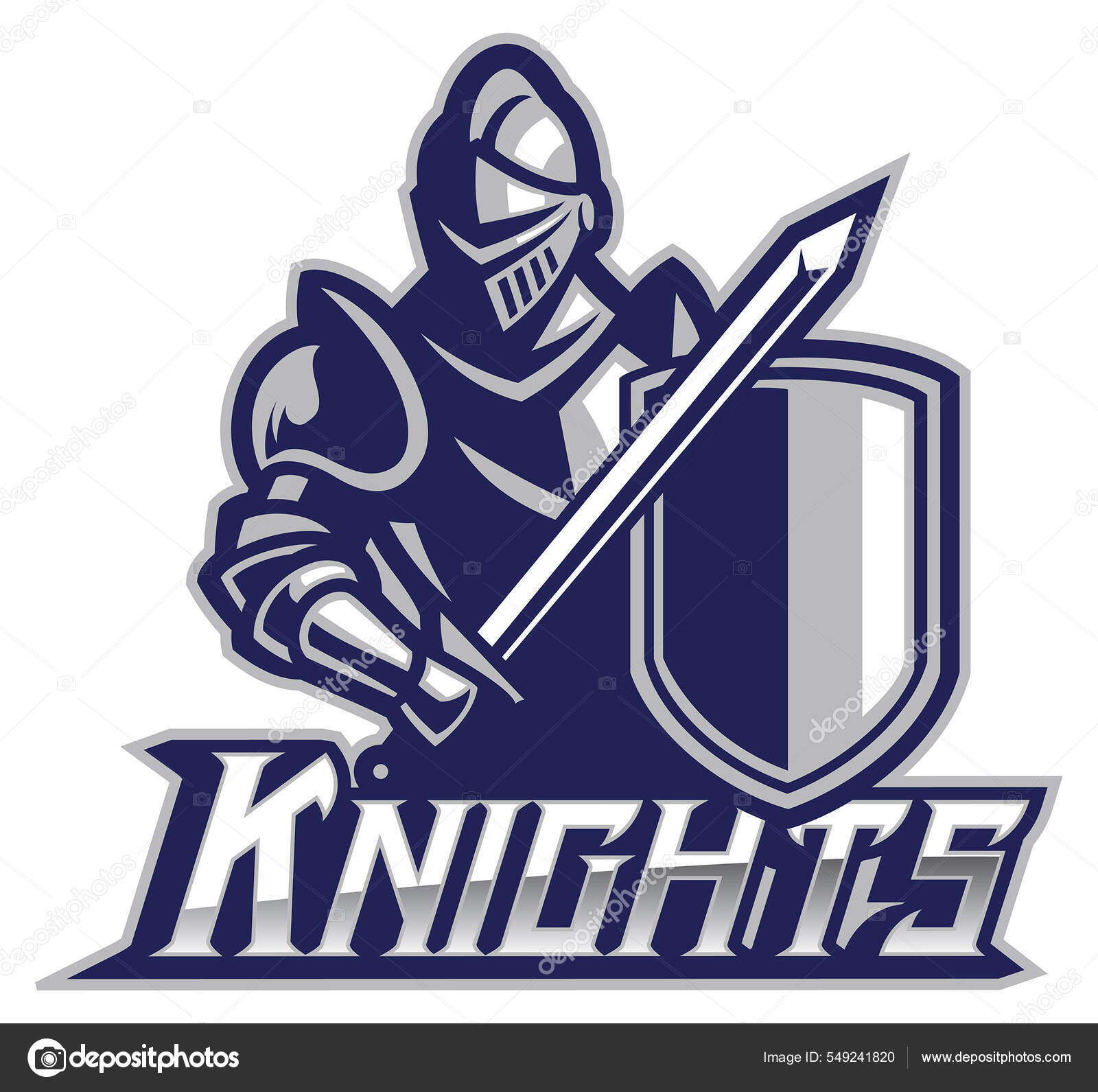 Vector Knight Armor Logo Stock Vector Image by ©bazzier #549241820