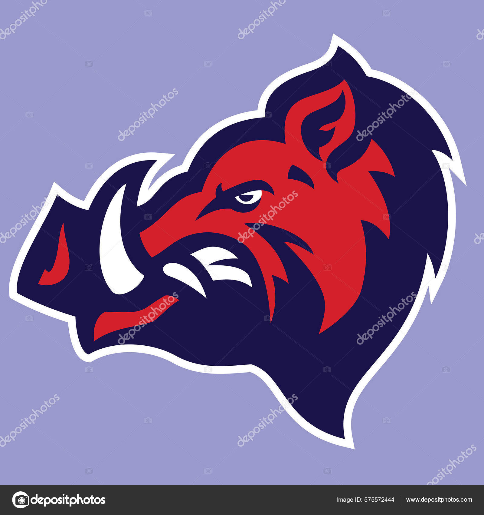 Wild Hog Head Mascot Stock Vector by ©bazzier 575572444