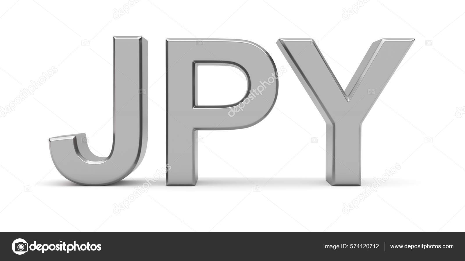 Jpy Yen Japonés Código Moneda Moneda Oficial Japón — Foto de stock ...