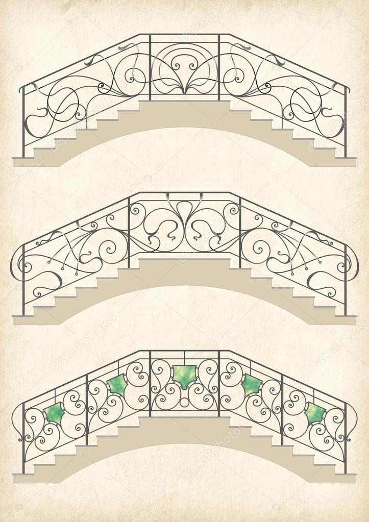 Vector wrought iron bridge Stock Vector Image by ©EgorovaJulia7 #21083297