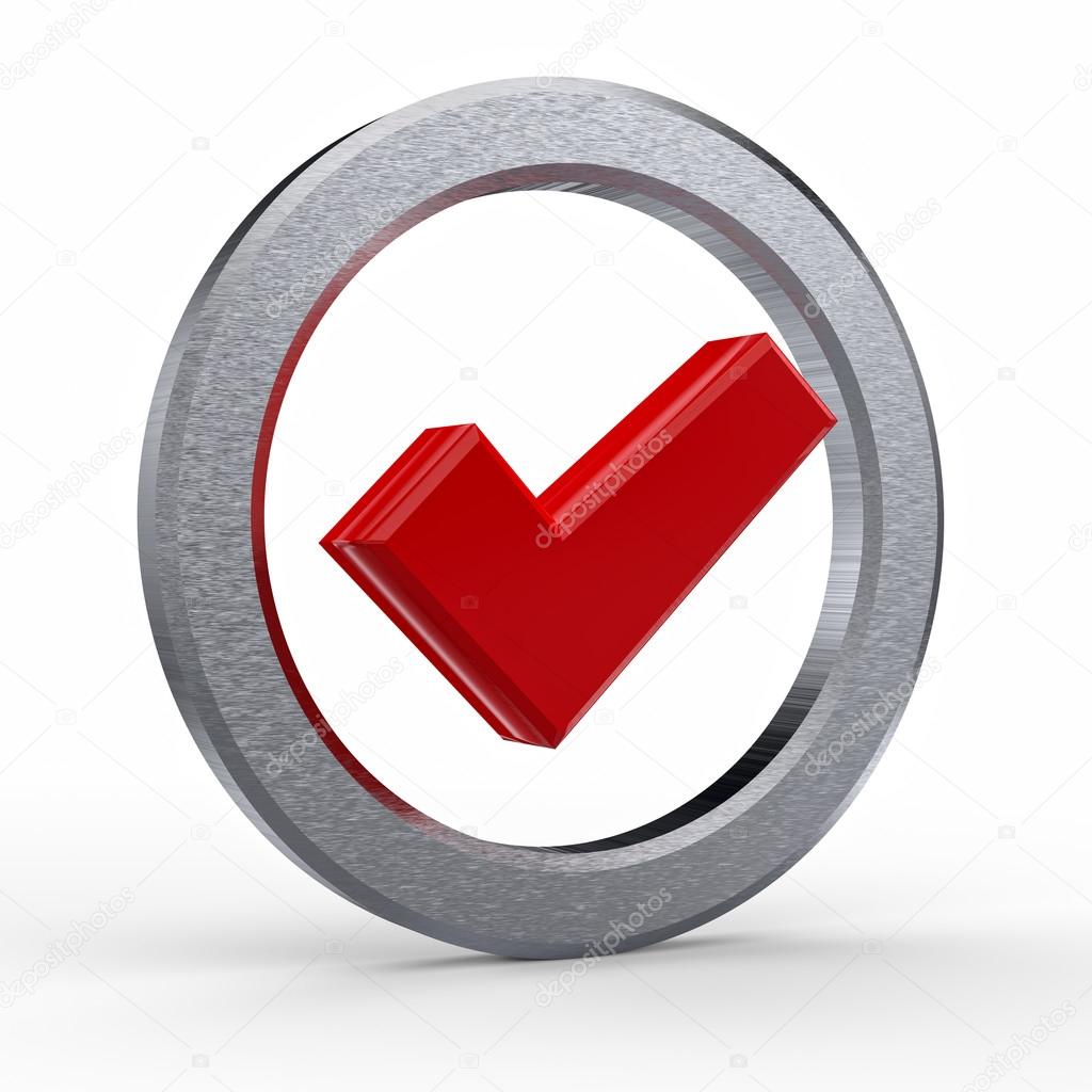 Marca de verificación de metal 3d: fotografía de stock © yavuzunlu ...