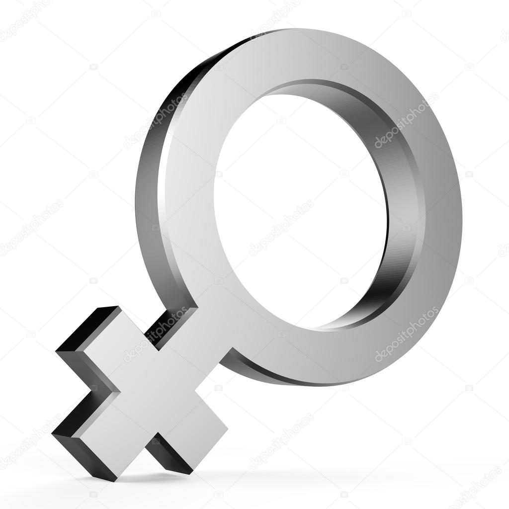 Female Symbol 3d Realistic 3d Female Gender Sign Vector Illustration