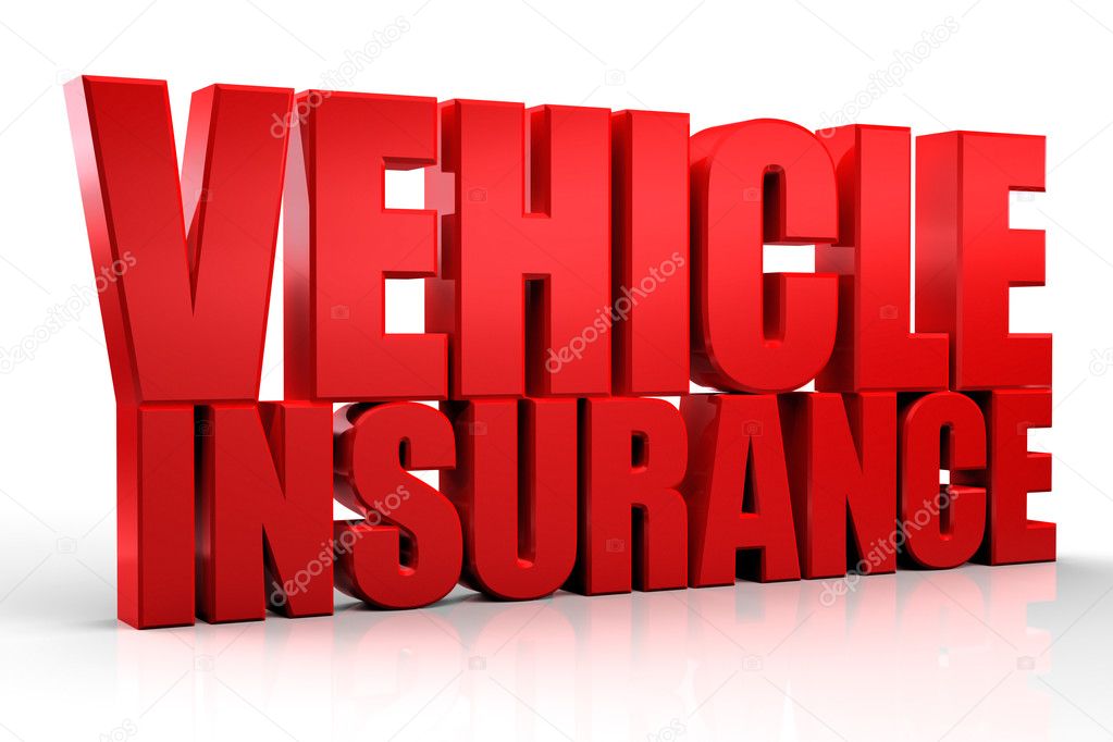 3d Vehicle Insurance text isolated over white background — Stock Photo ...
