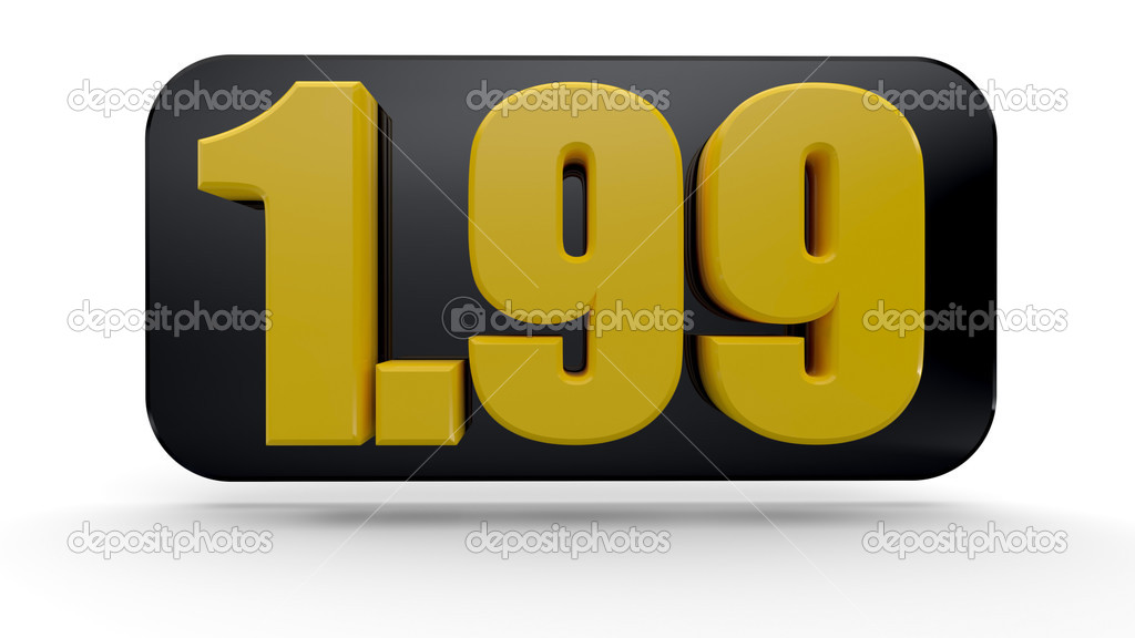 3D Price Tag Set. The number 1.99 a price tag — Stock Photo © yavuzunlu ...