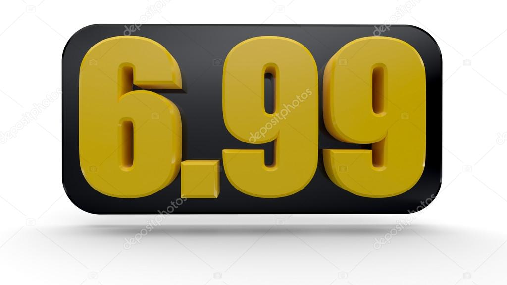 3D Price Tag Set. The number 6.99 a price tag — Stock Photo © yavuzunlu ...