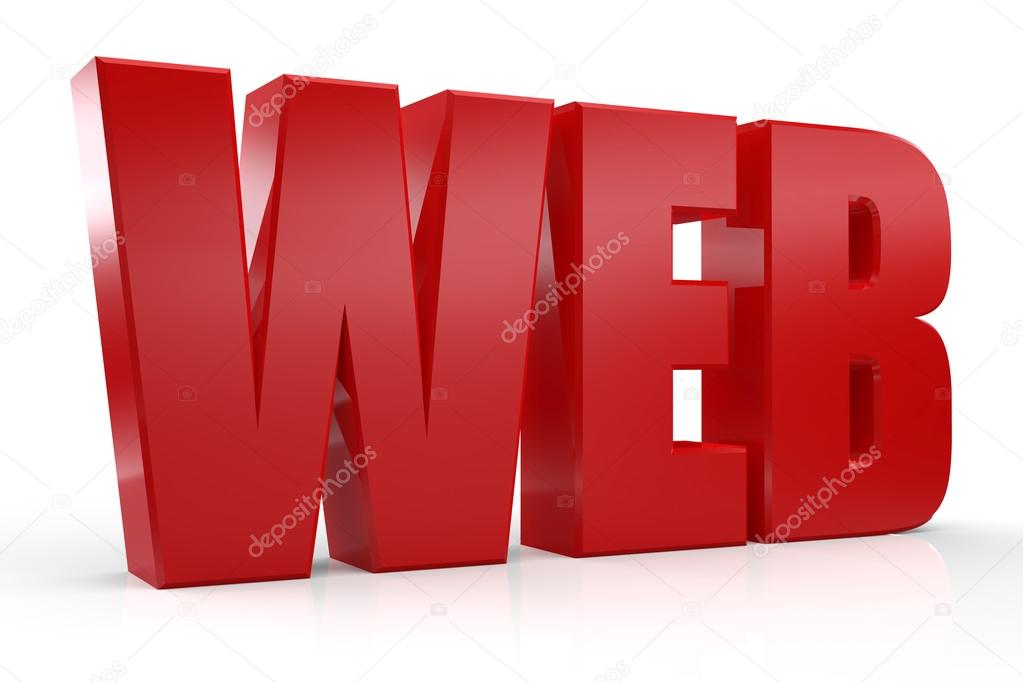 3D web text on white background Stock Photo by ©yavuzunlu 26368039