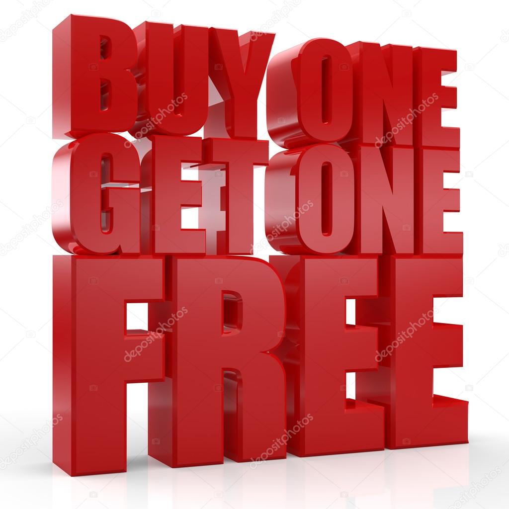 3D Buy one Get one Free text — Stock Photo © yavuzunlu #38922411
