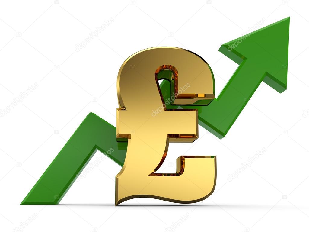 3D Pound rising graph. Stock Illustration by ©yavuzunlu #38936275