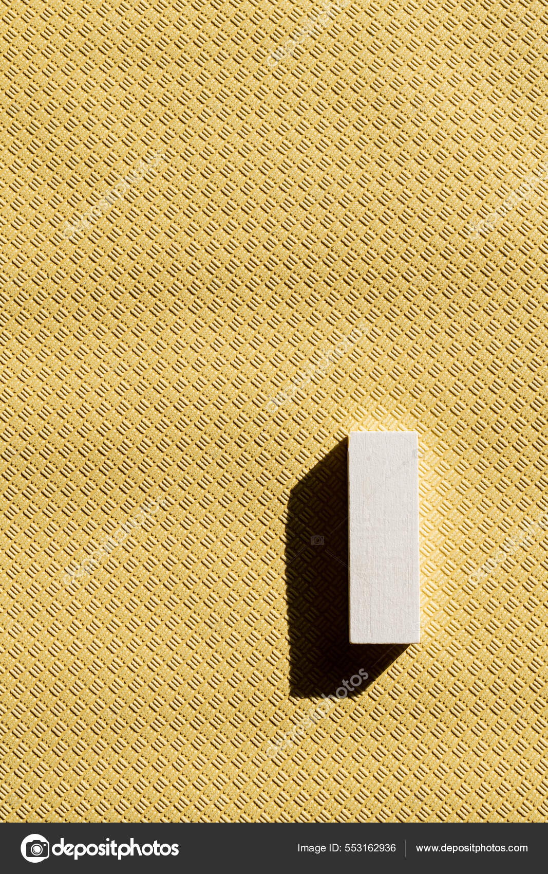Top View White Rectangular Block Beige Textured Background Copy Space ...