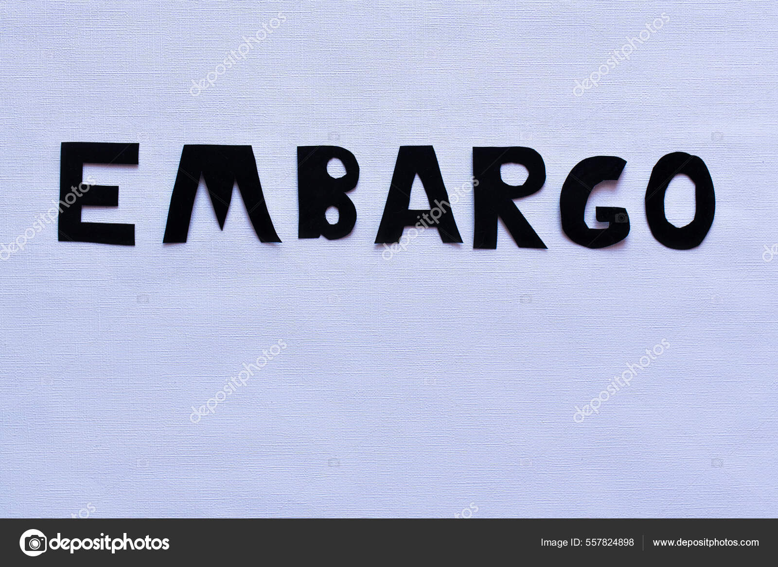 Top View Embargo Lettering White Background Stock Photo by ©HayDmitriy ...