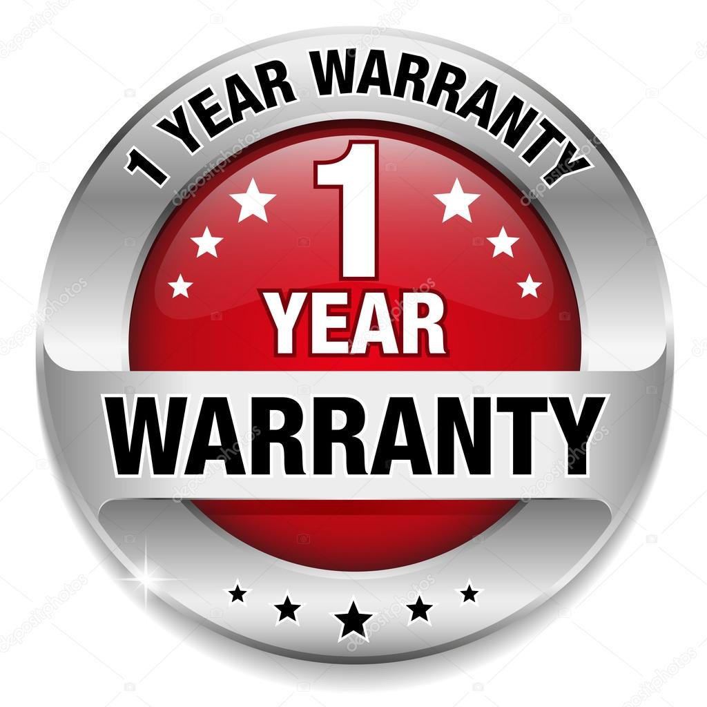1 year warranty button — Stock Vector © newartgraphics #25957499