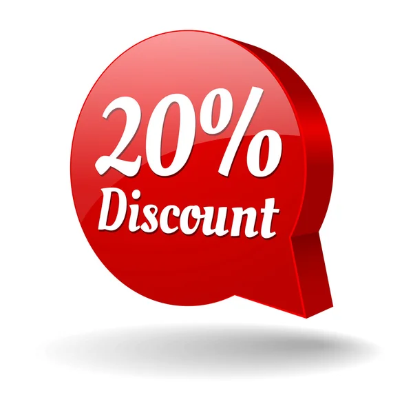 Red 20 percent discount sign Stock Vector by ©newartgraphics 27691617