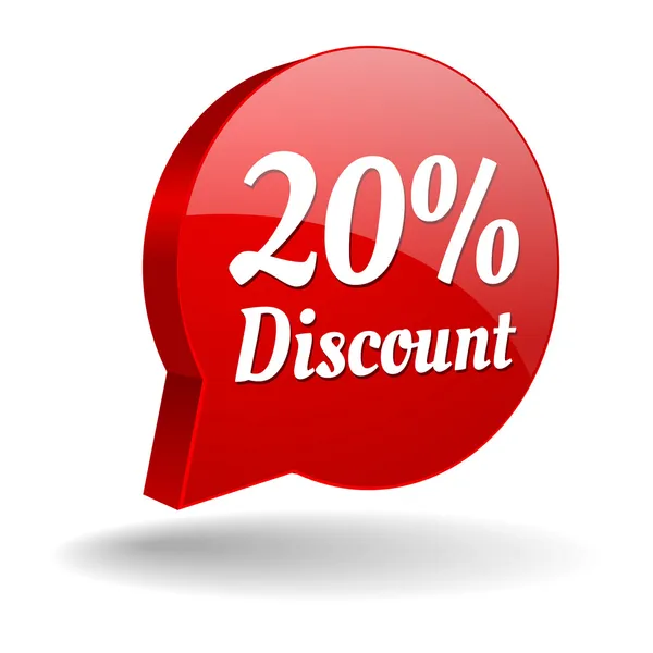 Red 20 percent discount sign Stock Vector by ©newartgraphics 27691617