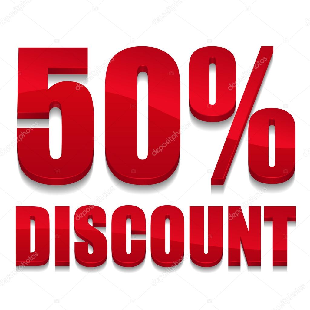 Rojo 50 por ciento signo de descuento Vector de stock #27691643 de ...