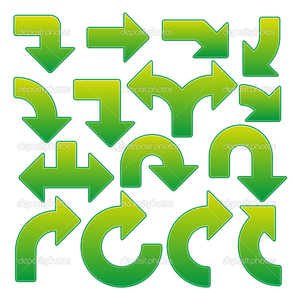 Colección flecha verde Vector de stock #28156089 de ©newartgraphics