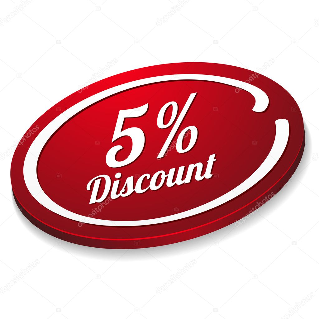 Five percent discount button Stock Vector by ©newartgraphics 29955575