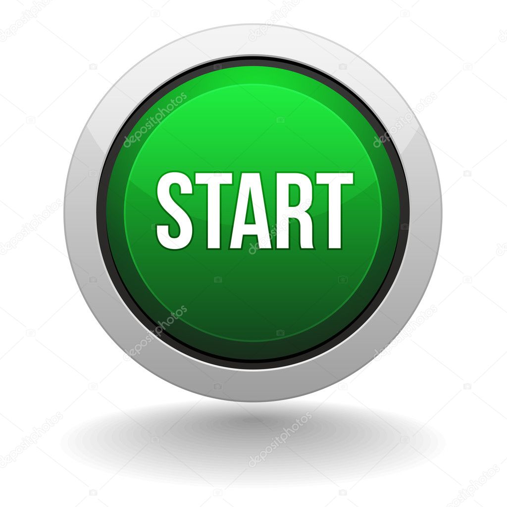 Big green start button — Stock Vector © newartgraphics #30622335