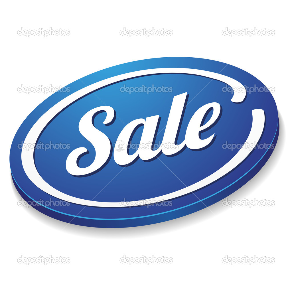 Big blue sale button Stock Vector Image by ©newartgraphics #30863631