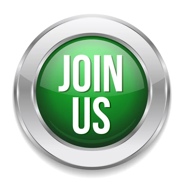 Blue silver round join us button — Stock Vector © newartgraphics #36730911