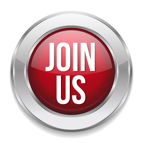 Blue silver round join us button — Stock Vector © newartgraphics #36730911