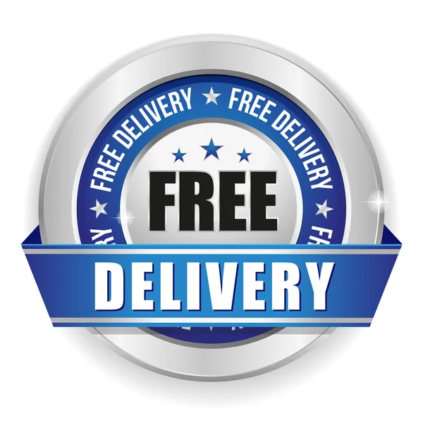 Free delivery red button Stock Vector Image by ©newartgraphics #30860479