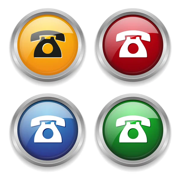 Red round telephone button Stock Vector Image by ©newartgraphics #48734373