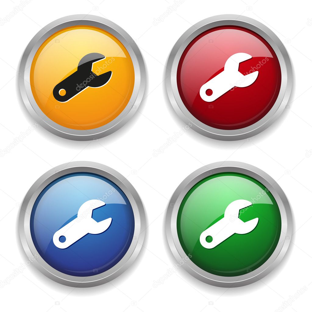 Botón Configuración Vector de stock #41467495 de ©newartgraphics