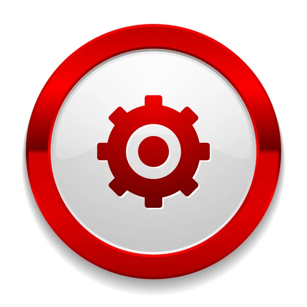 Red round gear button Stock Vector by ©newartgraphics 48734415