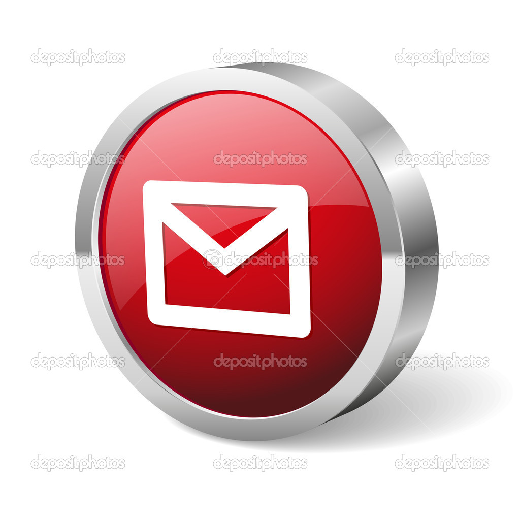 Red round mail button Stock Vector Image by ©newartgraphics #48734131