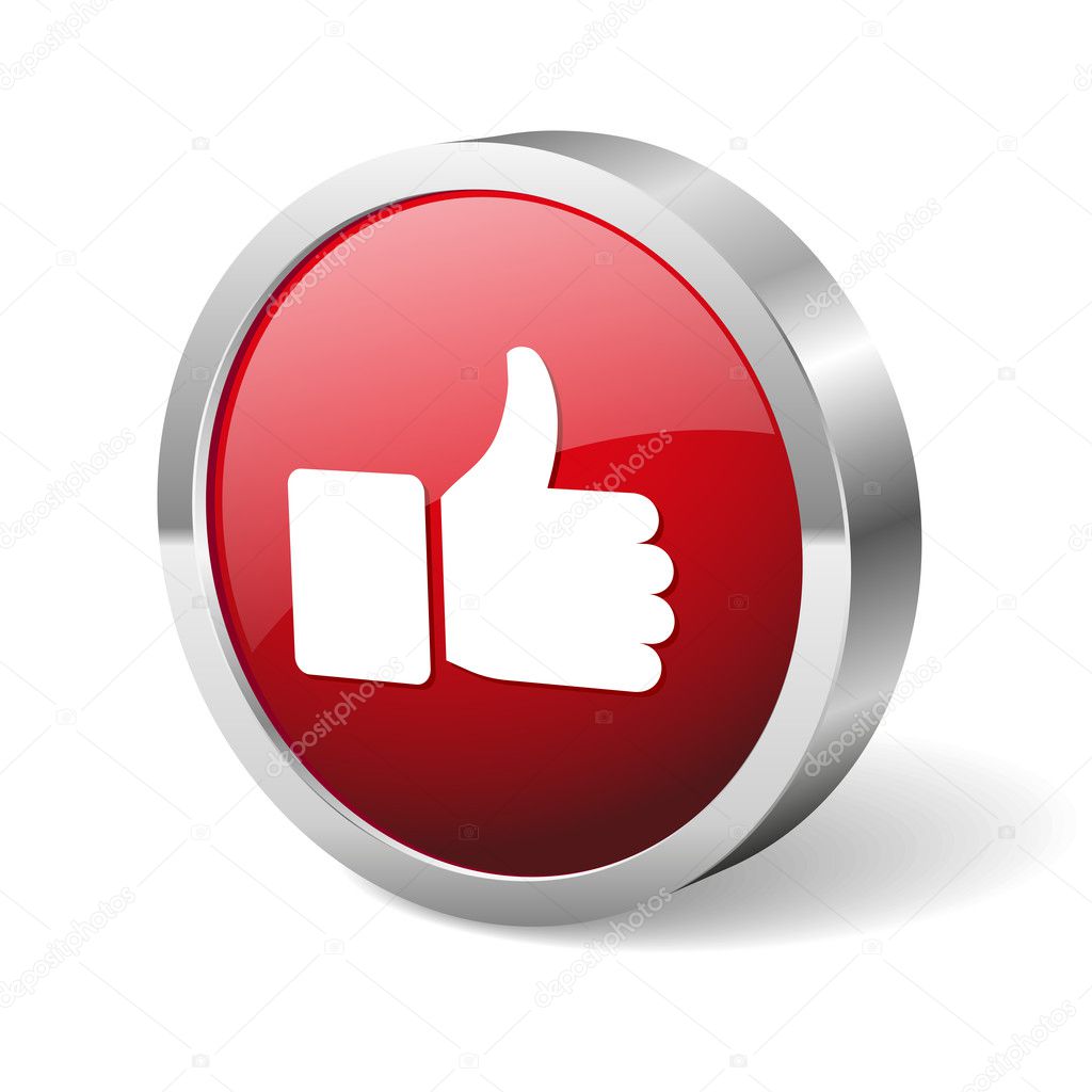 Red round thumb up button Stock Vector Image by ©newartgraphics #48734445