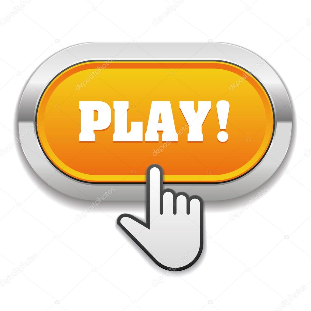 botón con cursor Play — Vector de stock © newartgraphics #49497393