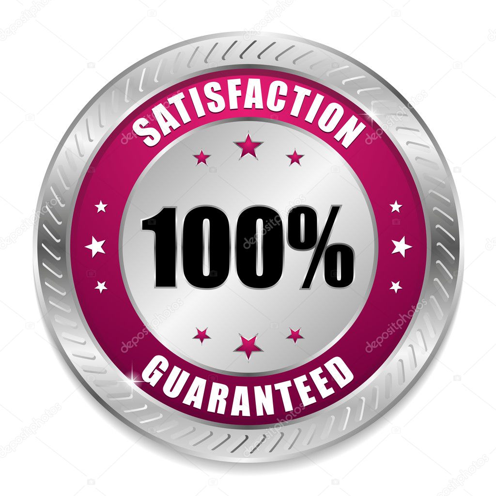 Satisfaction button with metallic border Stock Vector by ...