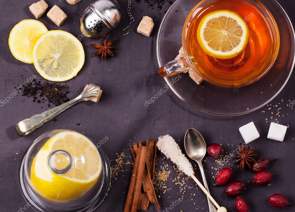 Cup of tea with sugar and spices Stock Photo by ©NatashaBreen 36653941