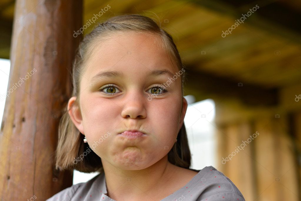 Girl making funny face — Stock Photo © Friedamischke #28275199