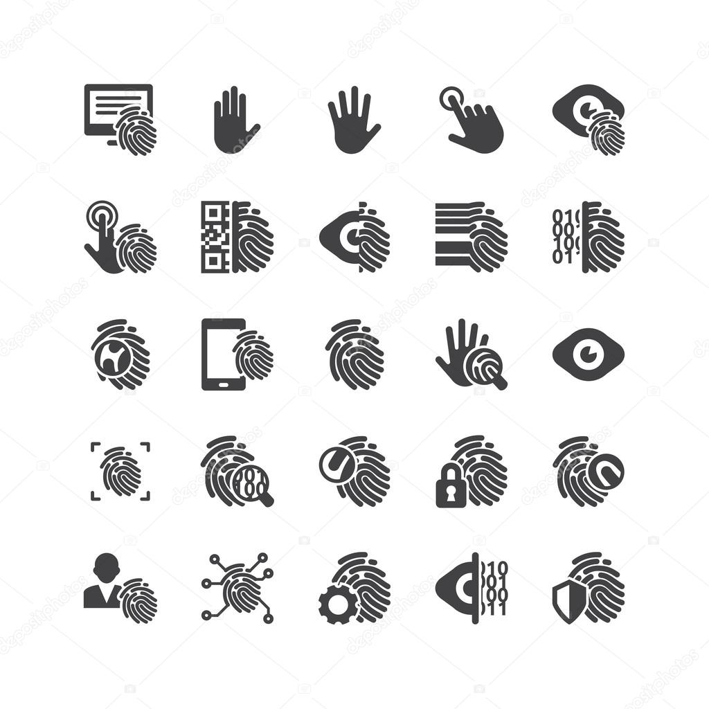 Biometric Icons Set Stock Vector Image by ©cavitas #33269841 Biometric Icons Set Stock Vector Image by ©cavitas #33269841