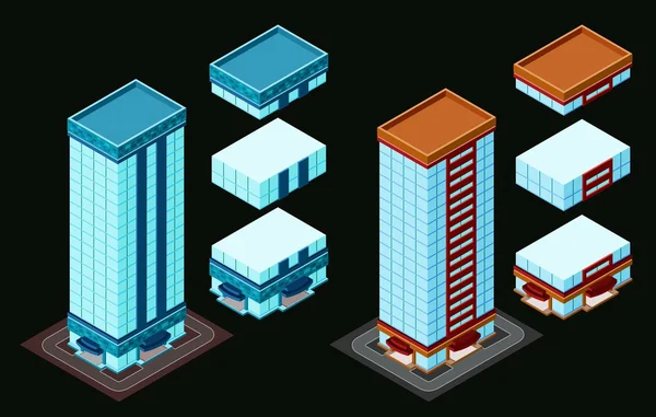 Isometric building Stock Illustration by ©rijal #28555515