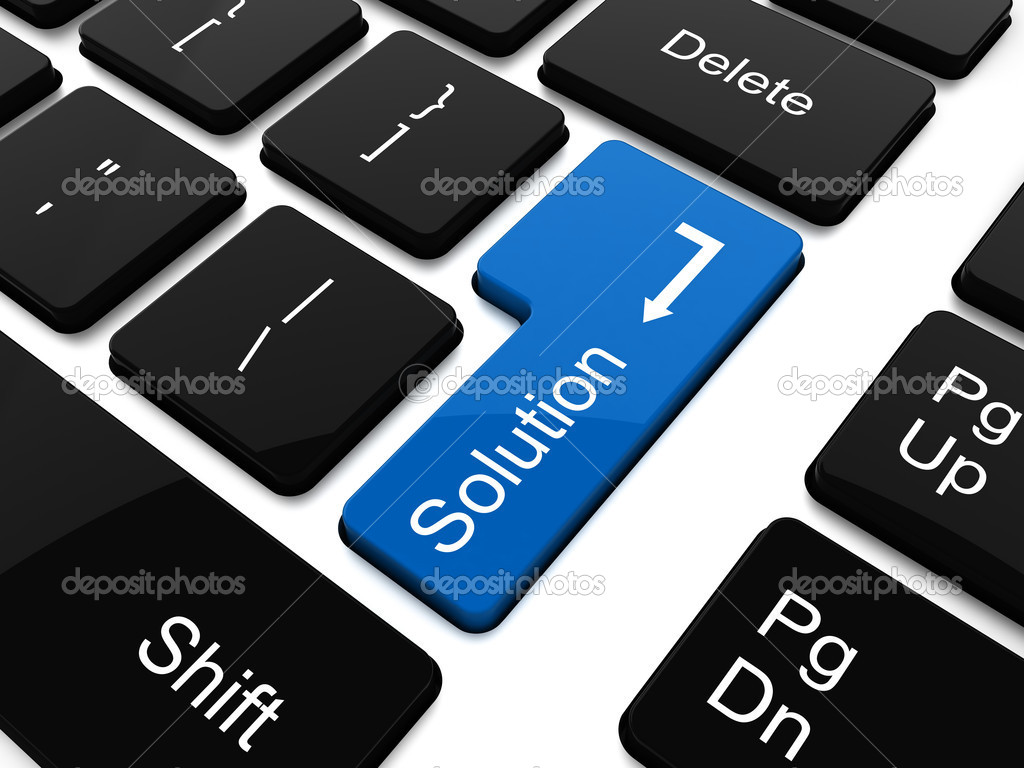 Solution button on laptop keyboard Stock Photo by ©designsoliman 21220839