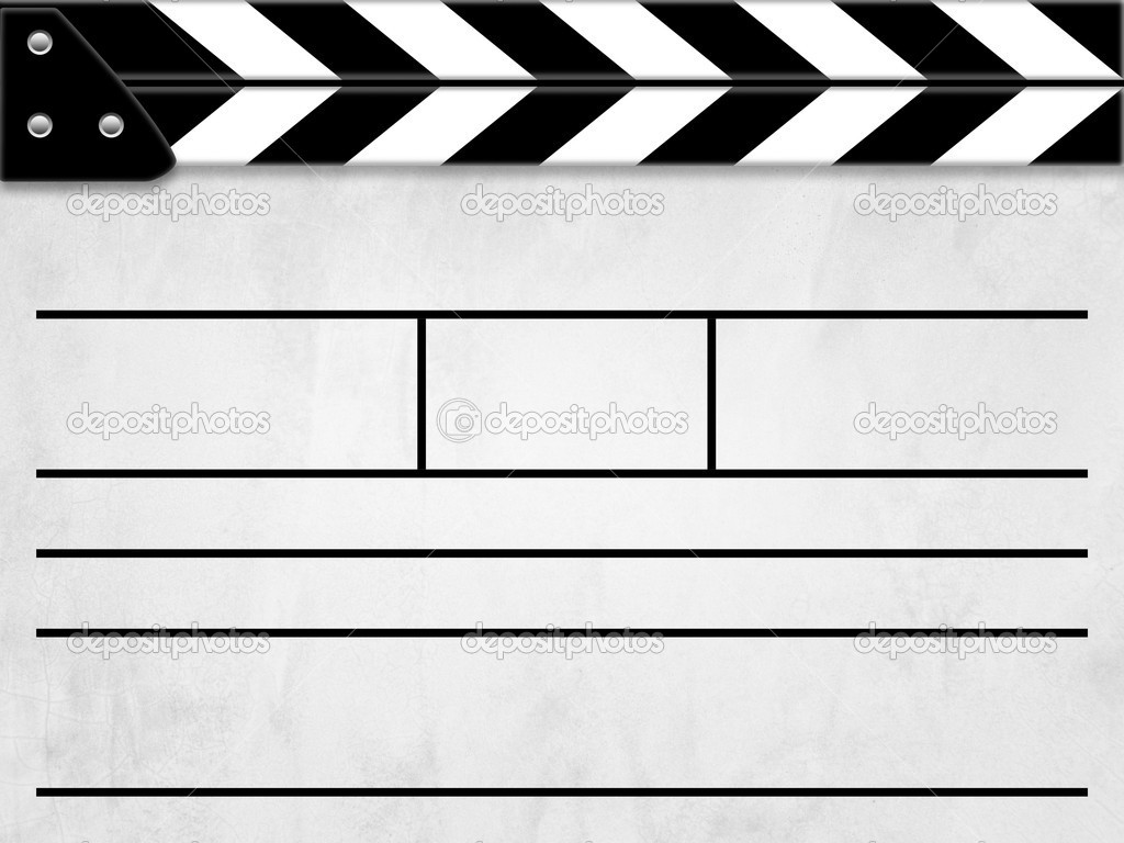 Clapper board or slate white board with texture — Stock Photo ...