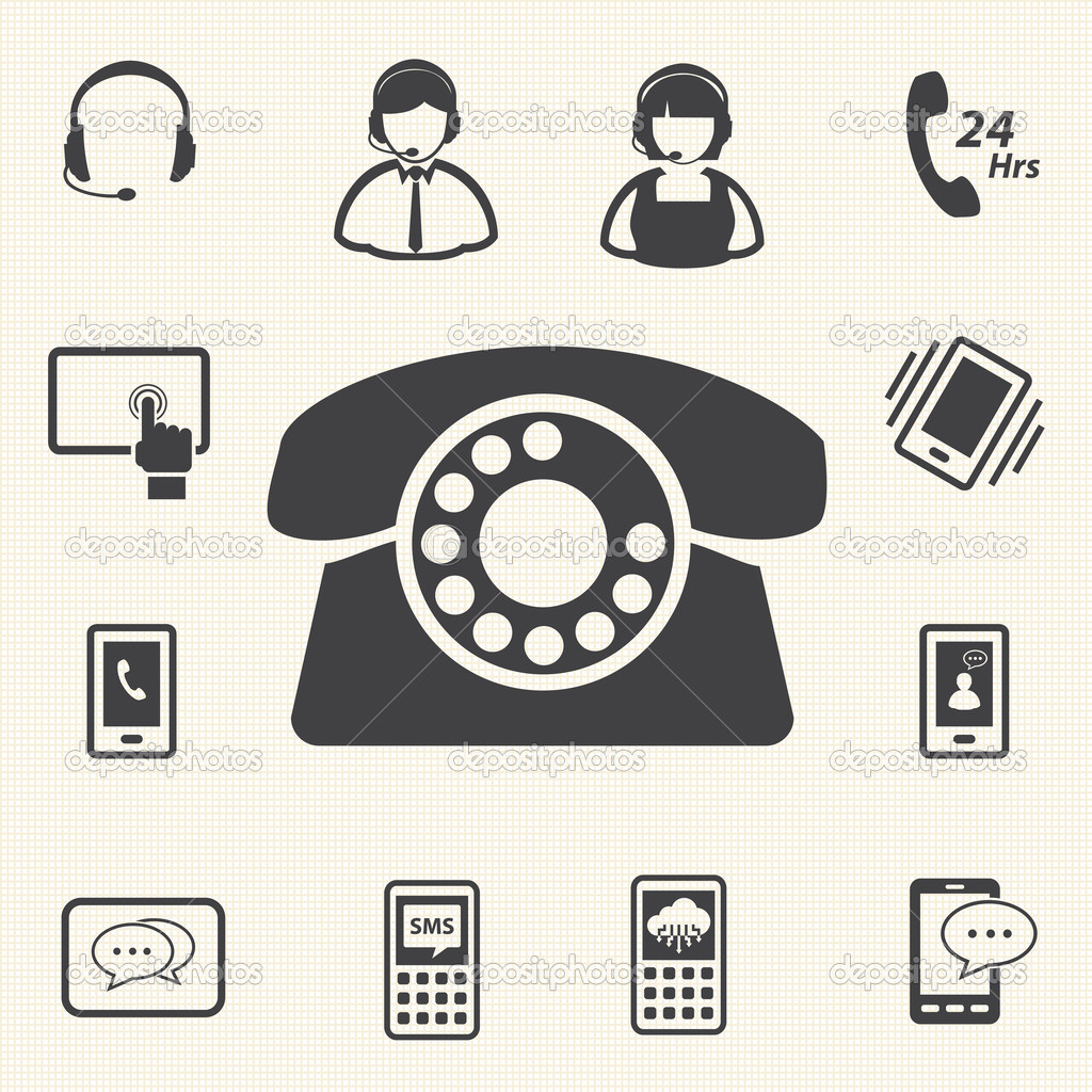 Communication Icons with texture background. Vector Stock Vector Image ...