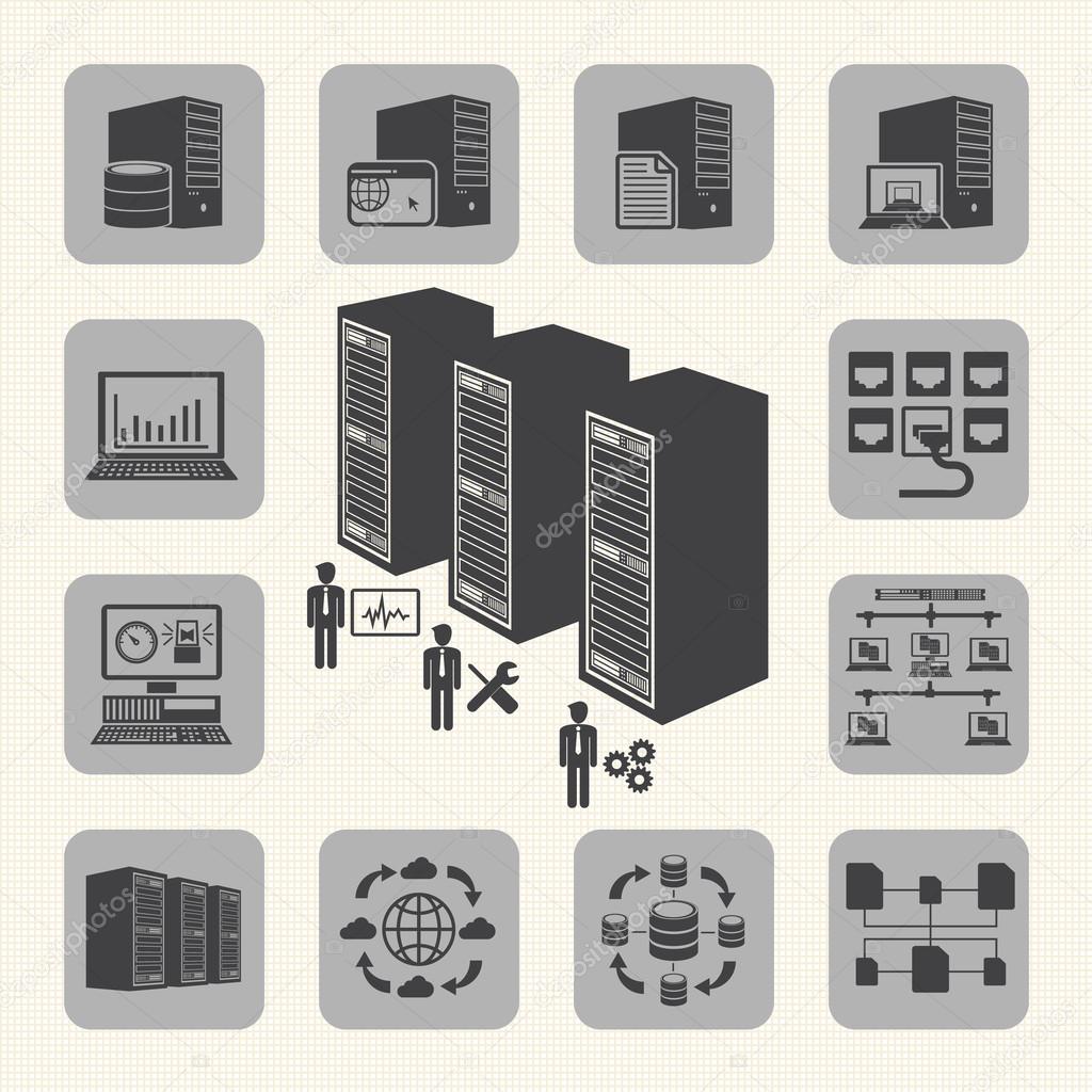 Conjunto de iconos de Big Data, Infraestructura del sistema 2023 Conjunto de iconos de Big Data, Infraestructura del sistema 2023