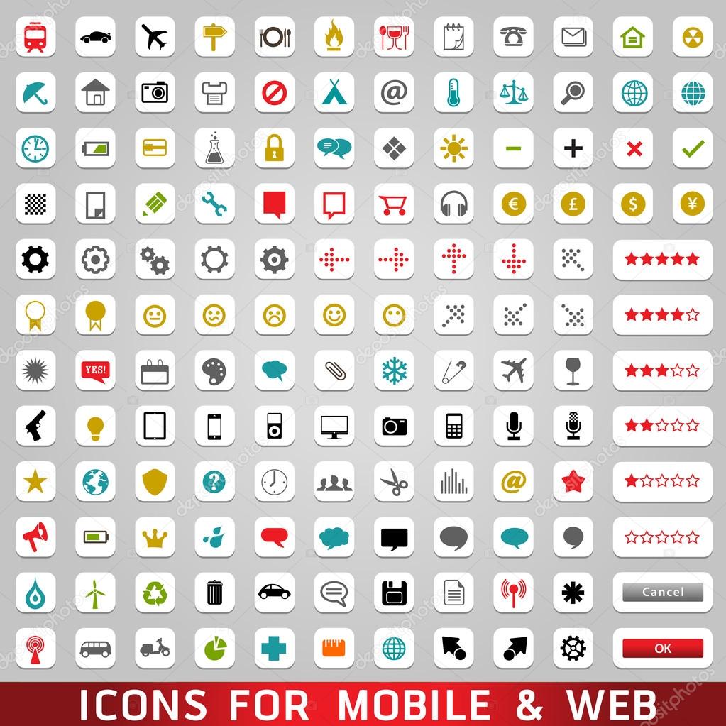 Icons For Web and Mobile — Stock Photo © brainpencil1 #21974305