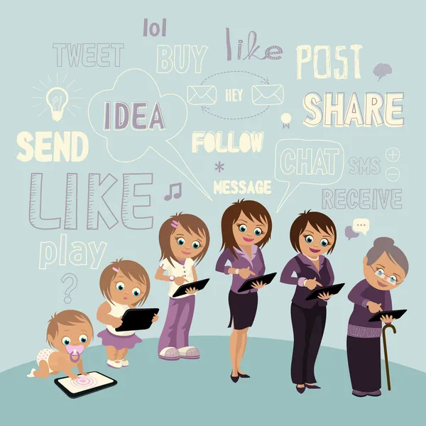 Character generations Vector Art Stock Images | Depositphotos